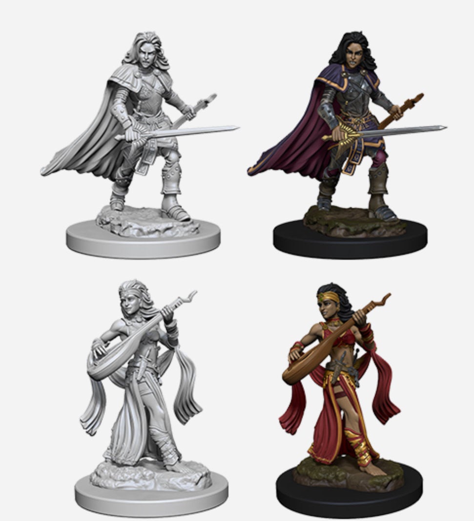 D&D Miniatures: Human Bard Female (WZK72610) | Goldmine Games